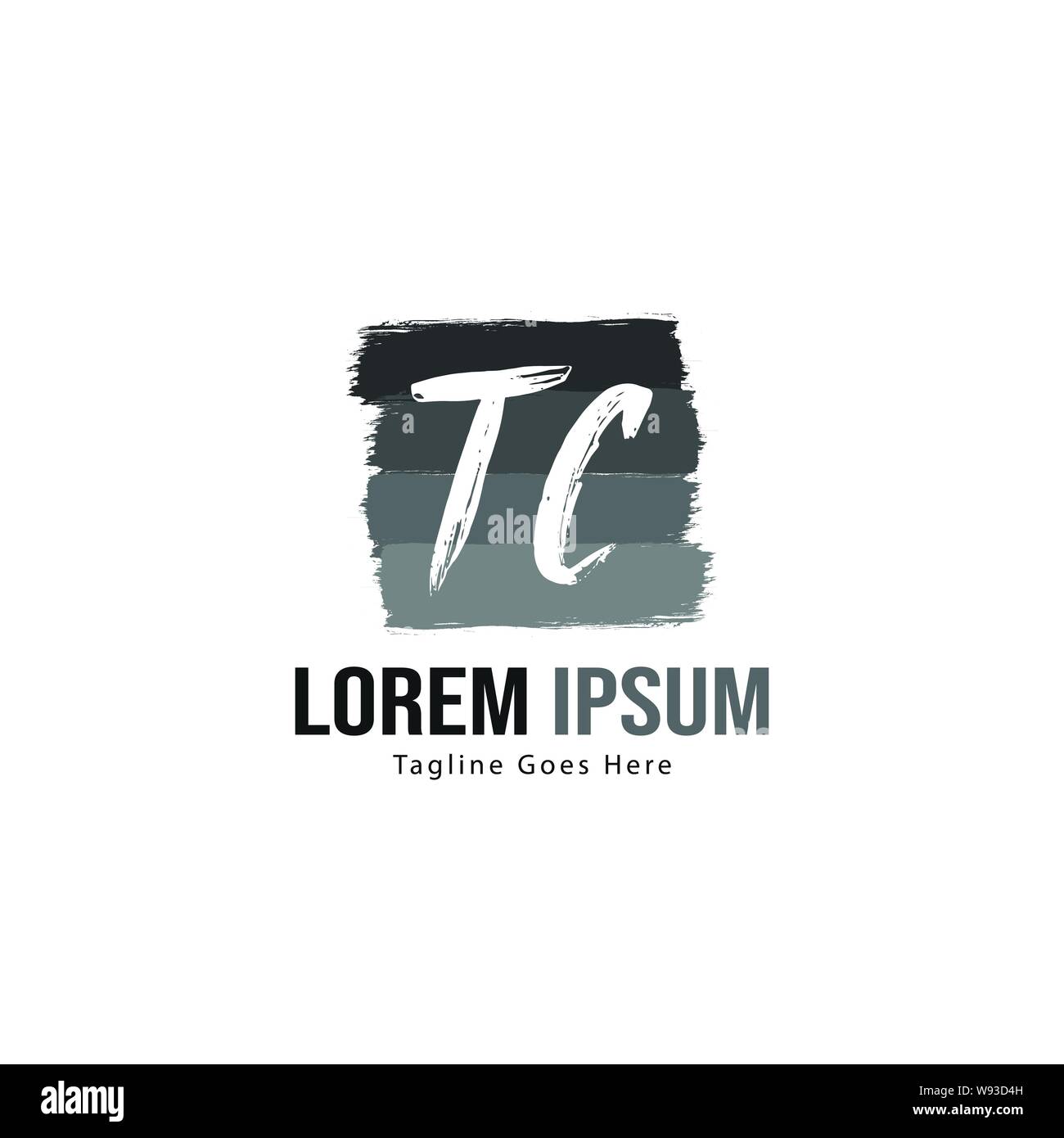 Initial TC logo template with modern frame. Minimalist TC letter logo ...