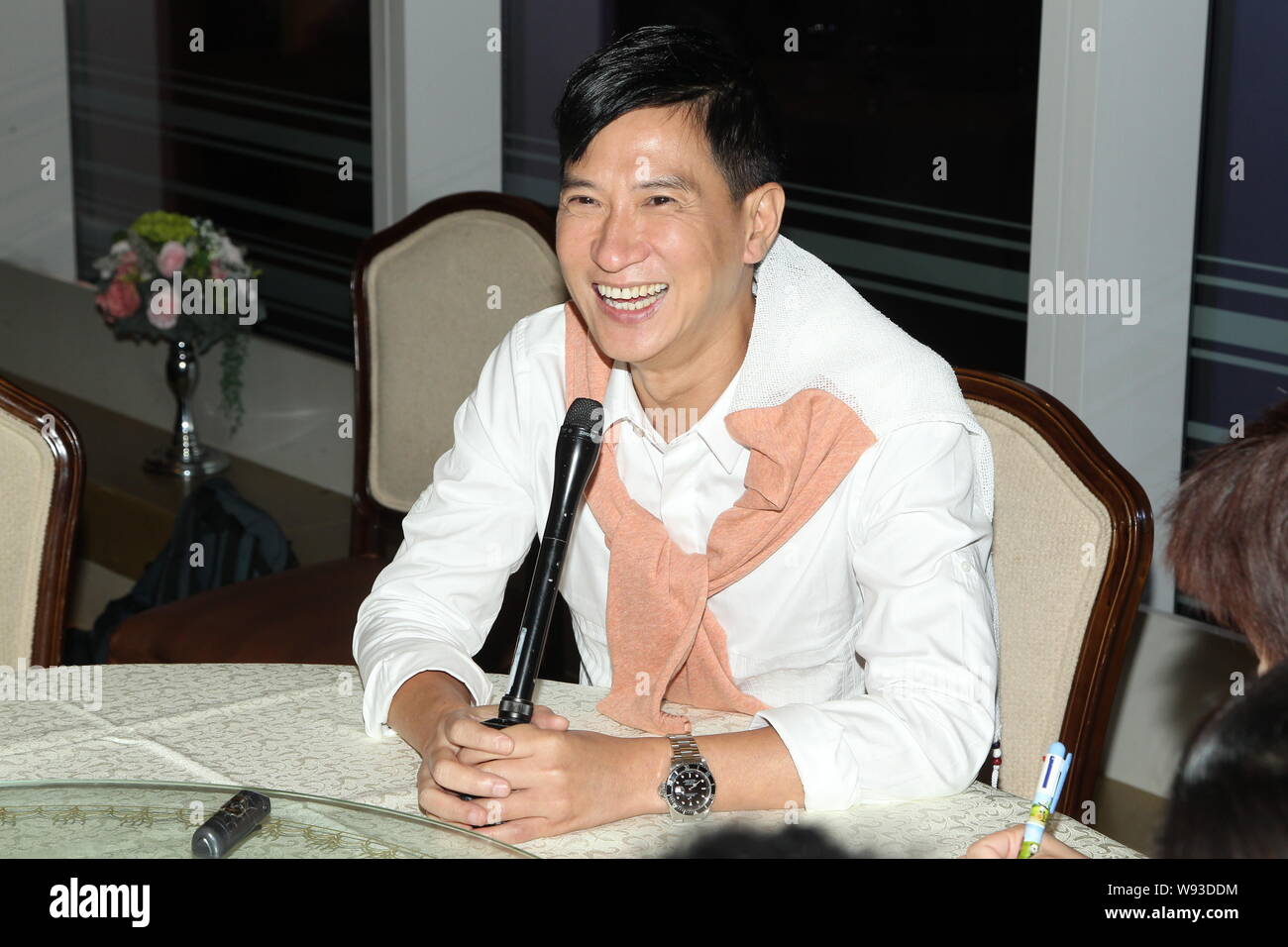 Hong Kong actor Nick Cheung smiles during a celebration for his film ...