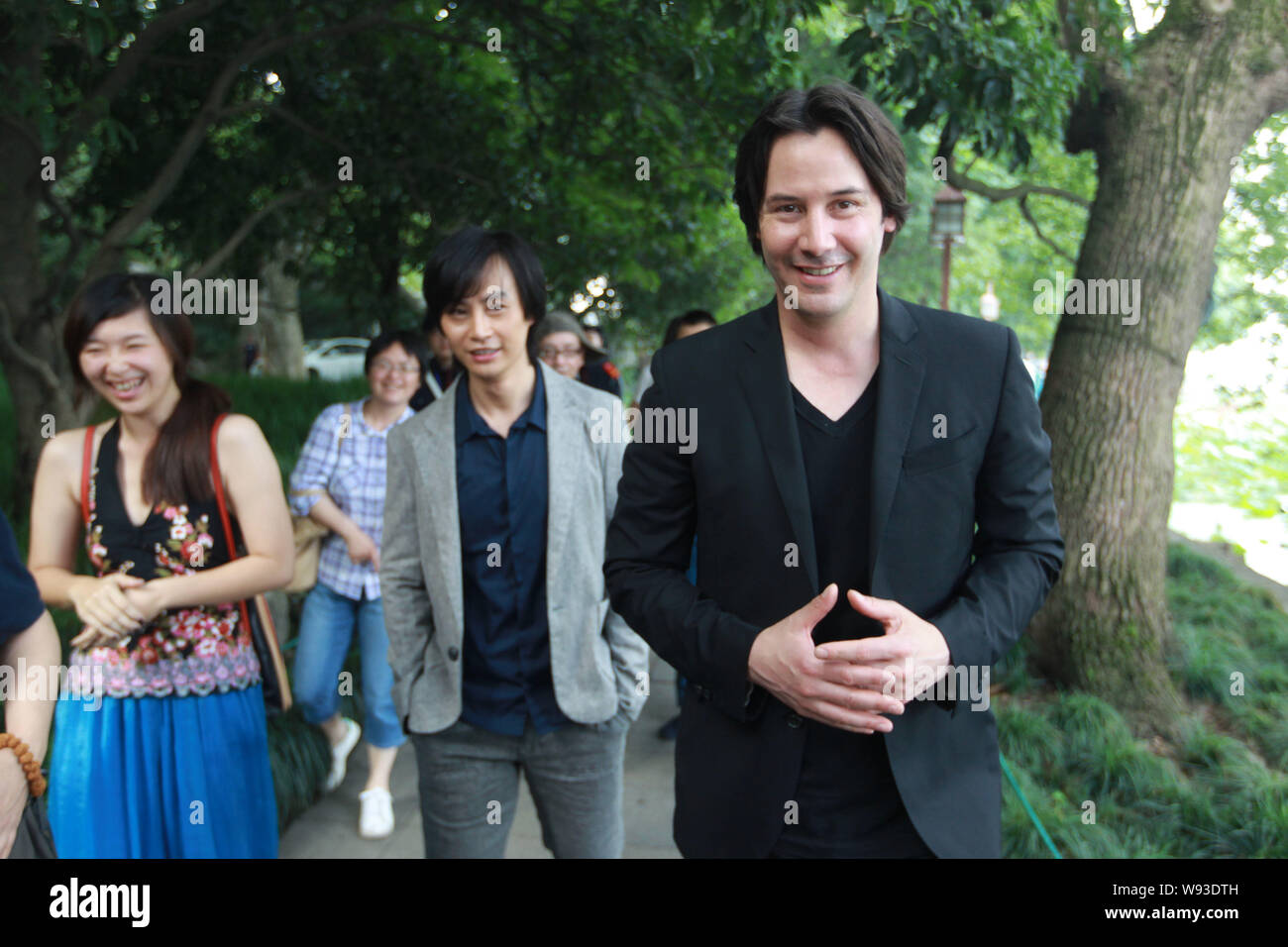 Canadian actor and director Keanu Reeves, right, and Chinese actor Chen ...
