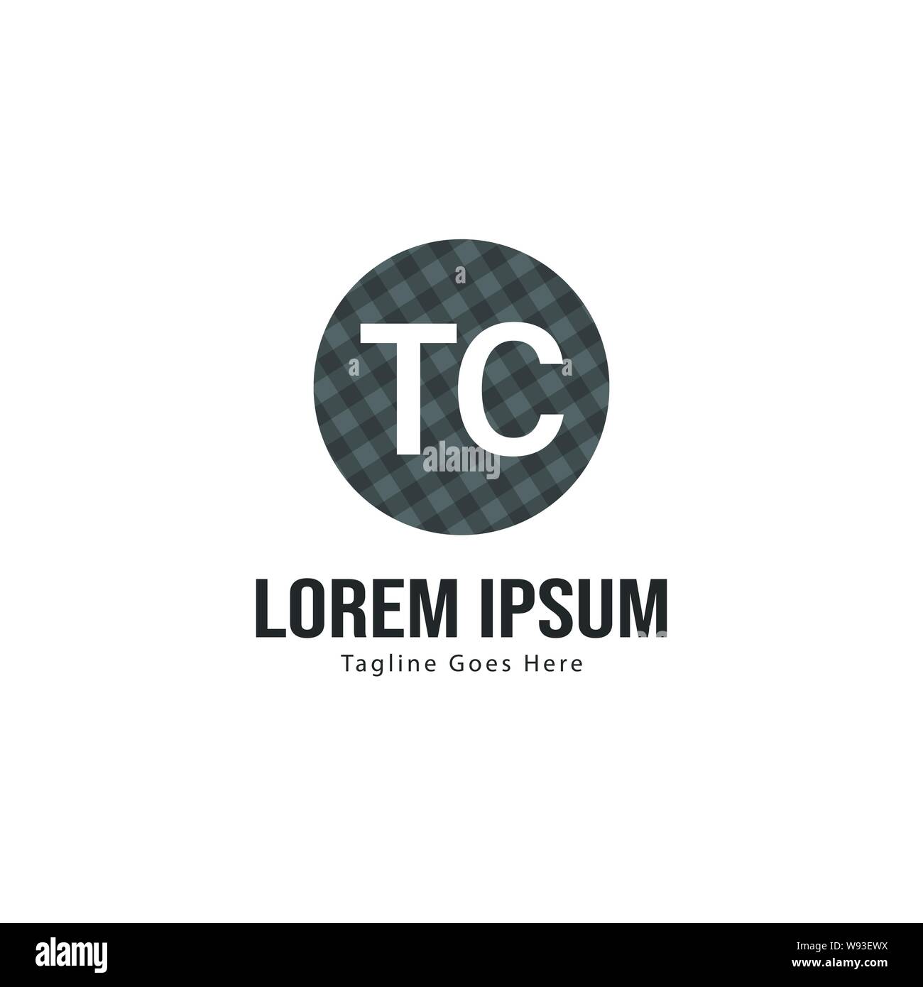 Initial TC logo template with modern frame. Minimalist TC letter logo ...