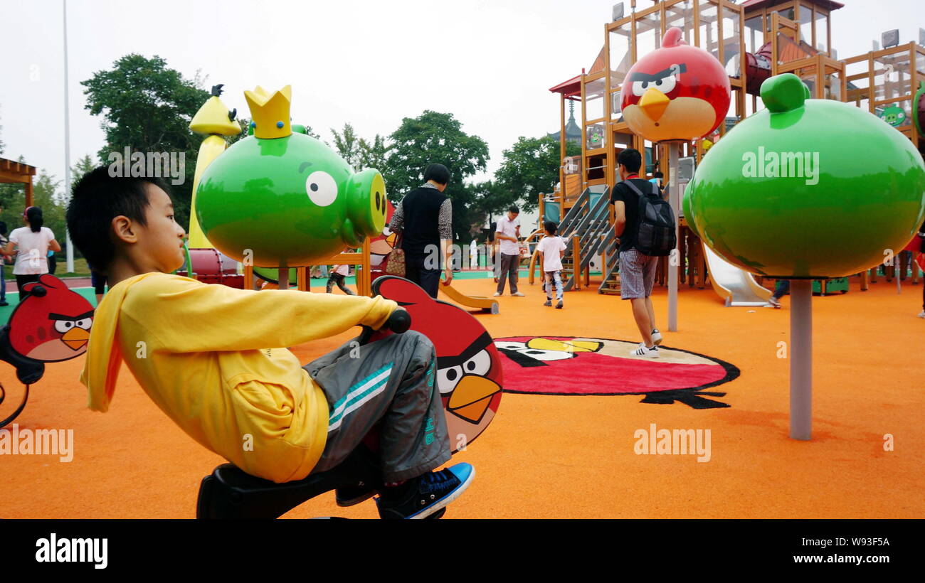 Young Chinese children have fun at the Angry Birds Activity Park in ...