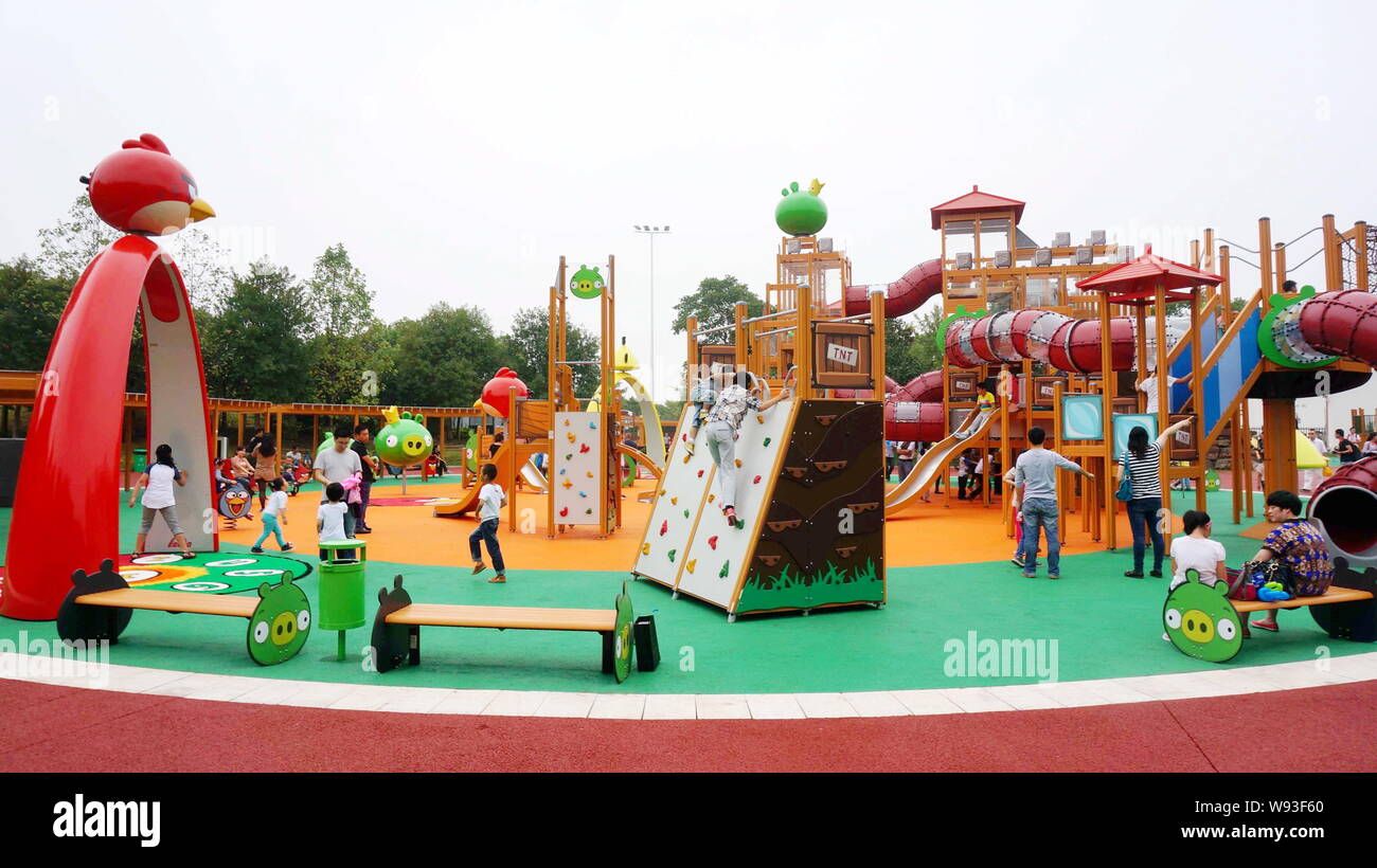 Young Chinese children have fun at the Angry Birds Activity Park in ...