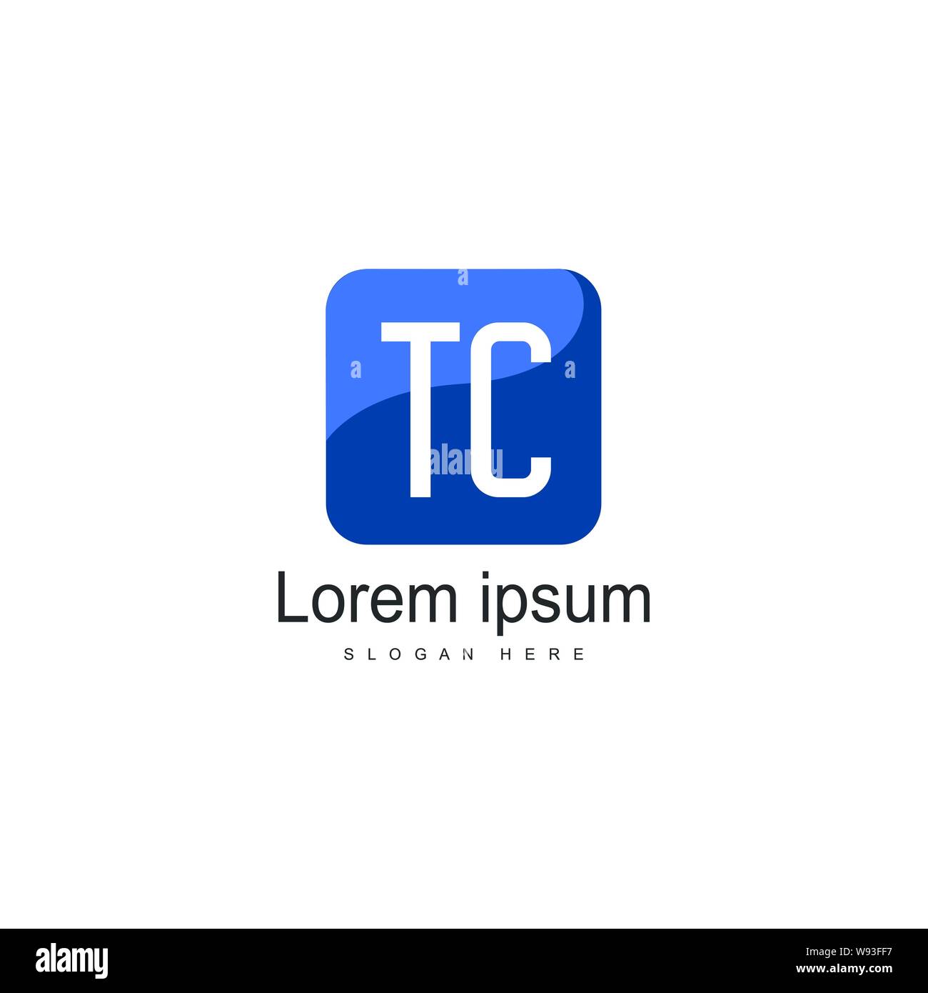 Initial TC logo template with modern frame. Minimalist TC letter logo ...