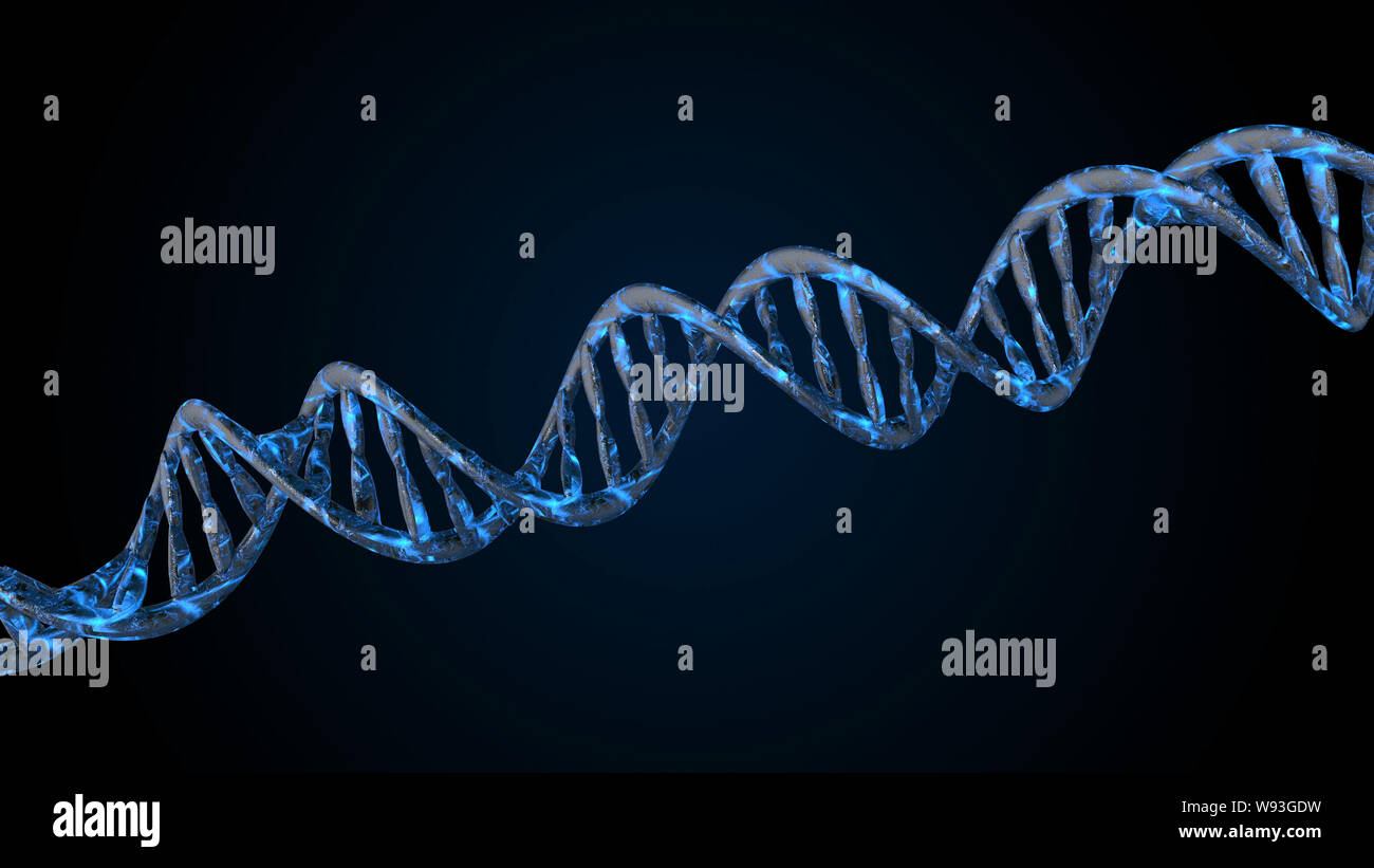 DNA. Abstract 3d polygoal wireframe DNA molecule helix spiral. Medical ...