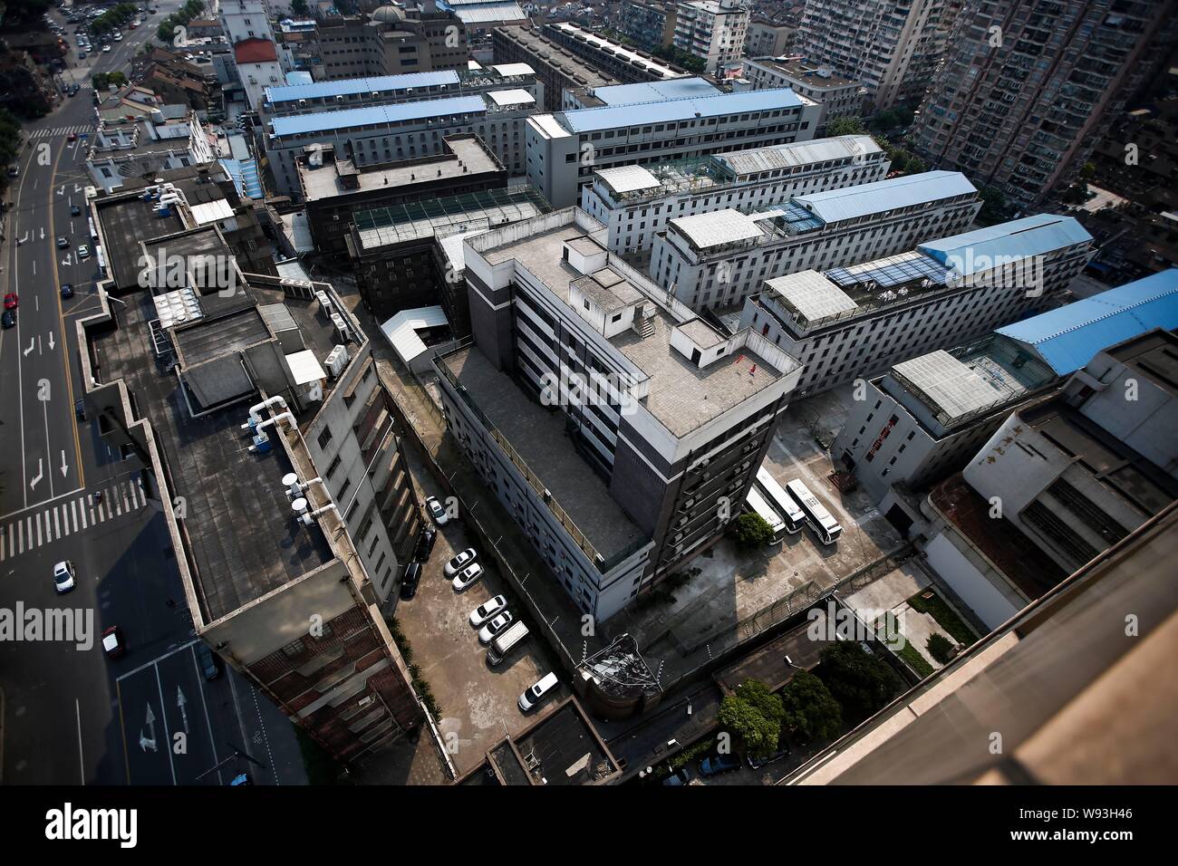 --FILE--Aerial view of Tilanqiao Prison or Tilan Bridge Prison in ...