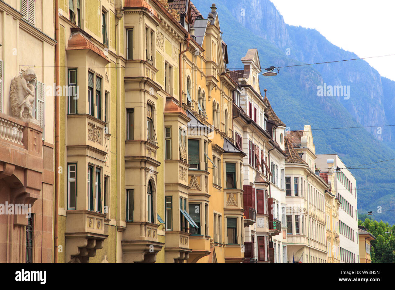 Architecture and nature of city Bolzano Bozen Stock Photo - Alamy