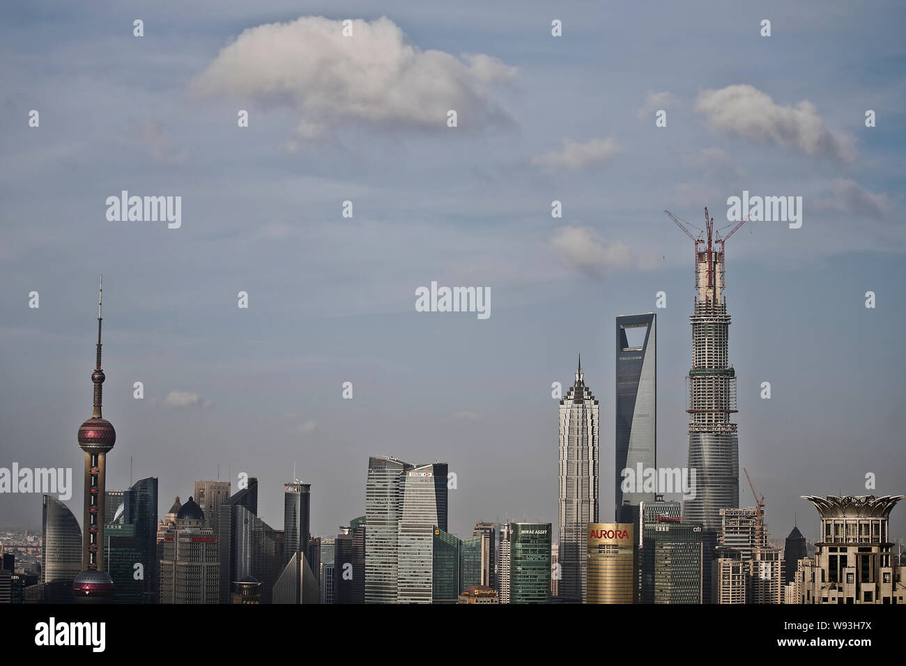--FILE--Skyline of the Lujiazui Financial District with the Shanghai ...