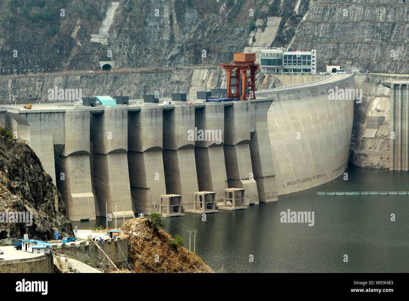 --FILE--View of Xiaowan Hydropower Station on Lancang River in Dali Bai ...