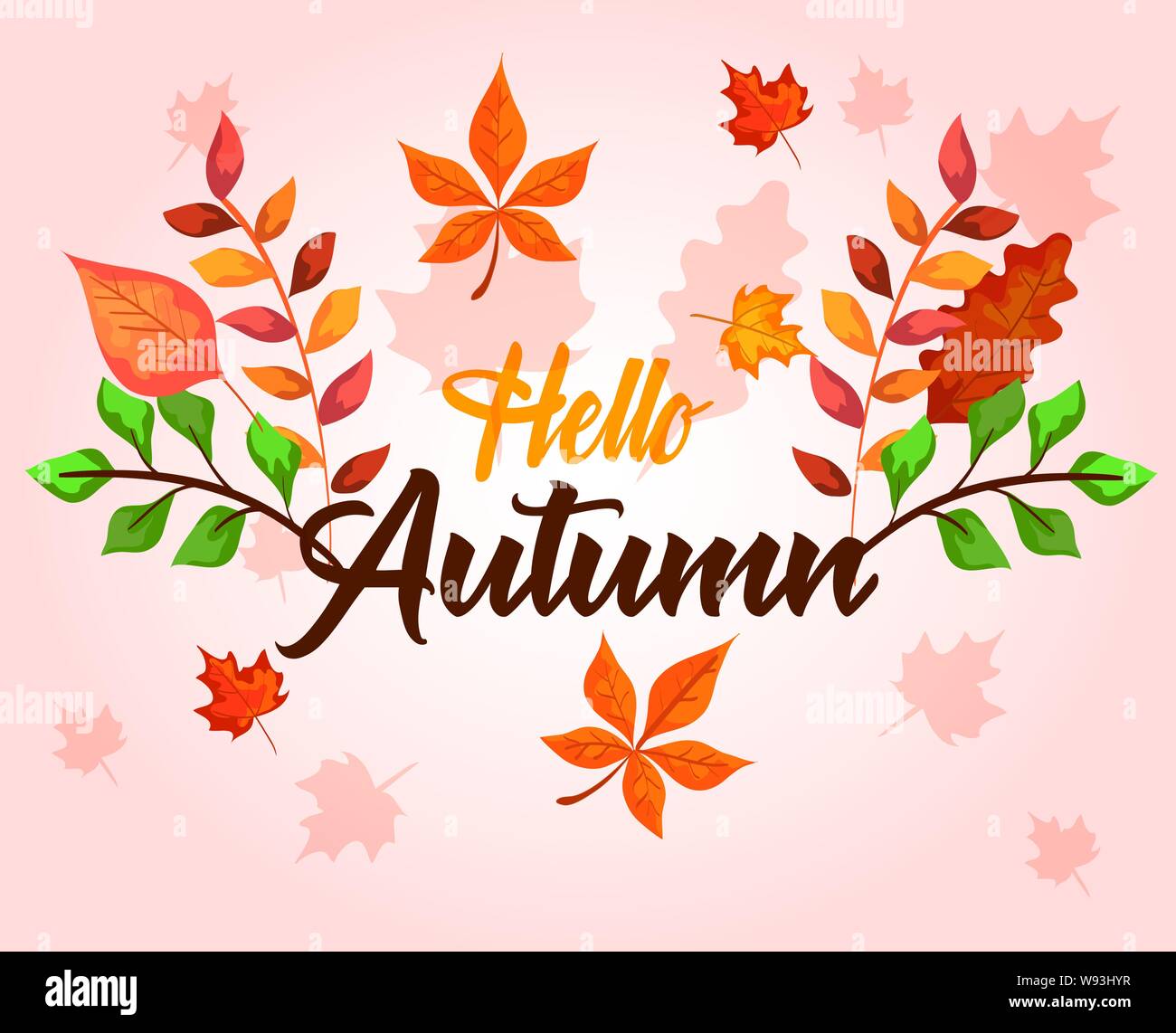 rustic leaves branches plants design Stock Vector Image & Art - Alamy