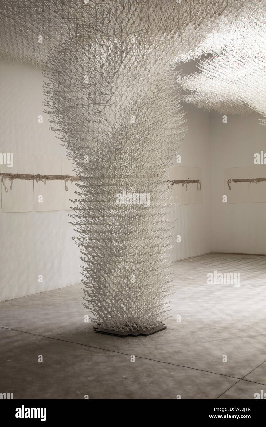 3D structure - lit from above. Cloud Pergola at Venice Biennale 2018, Venice, Italy. Architect ...