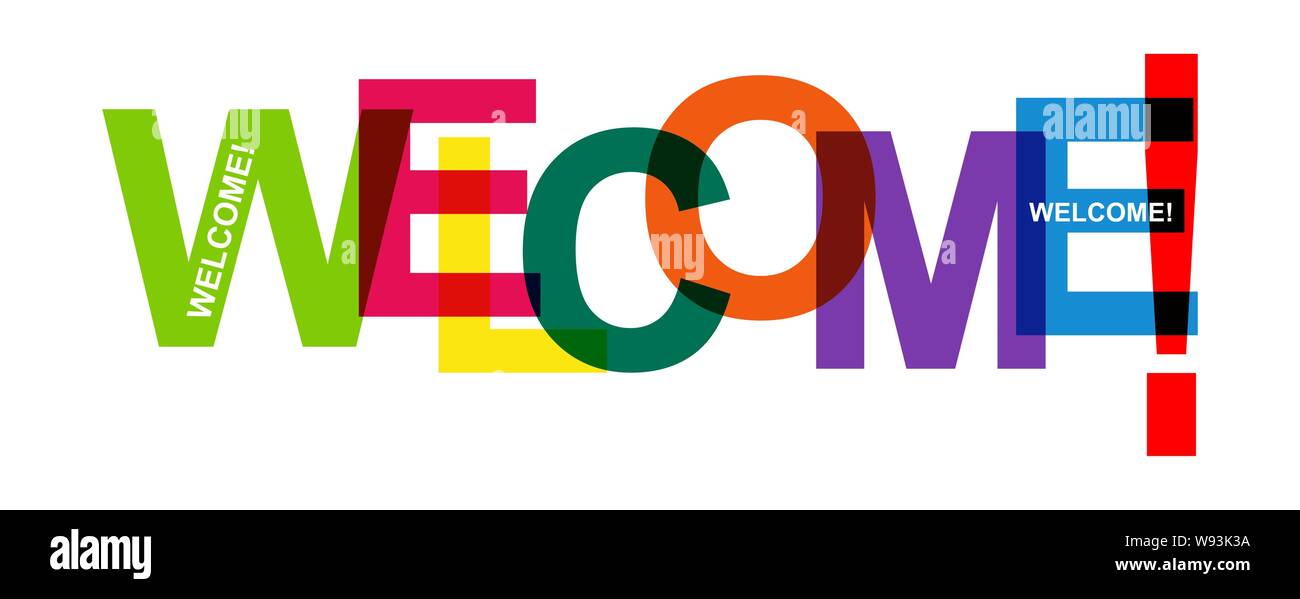 Color printouts are WELCOME!, for design and decoration Stock Vector ...