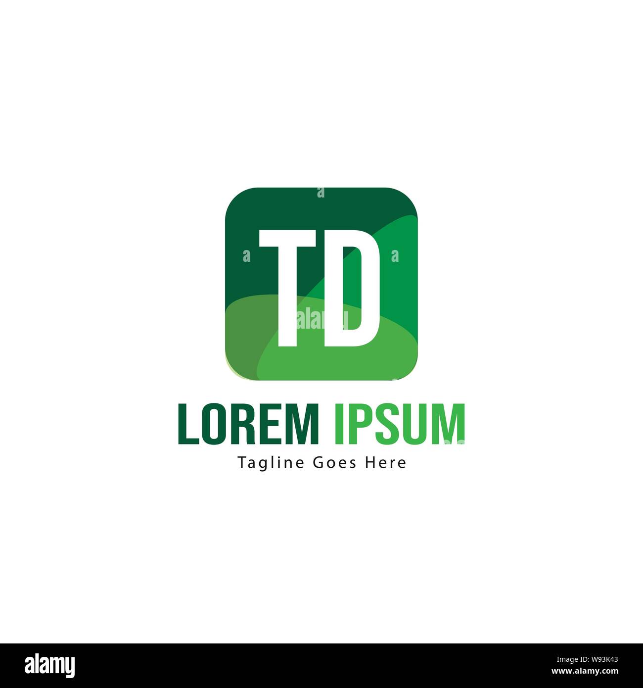Initial TD logo template with modern frame. Minimalist TD letter logo ...