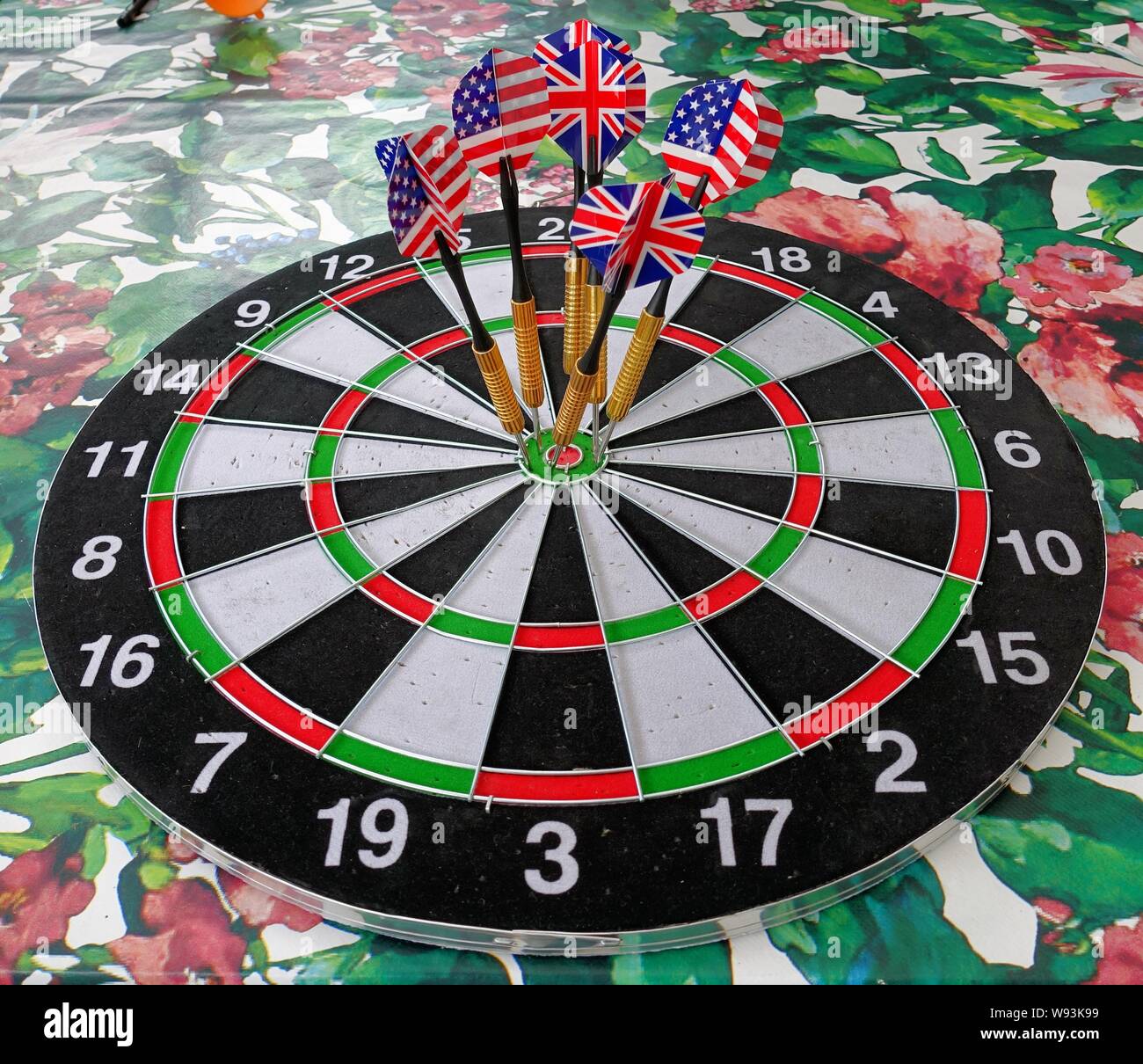 photograph representing the game of darts Stock Photo - Alamy