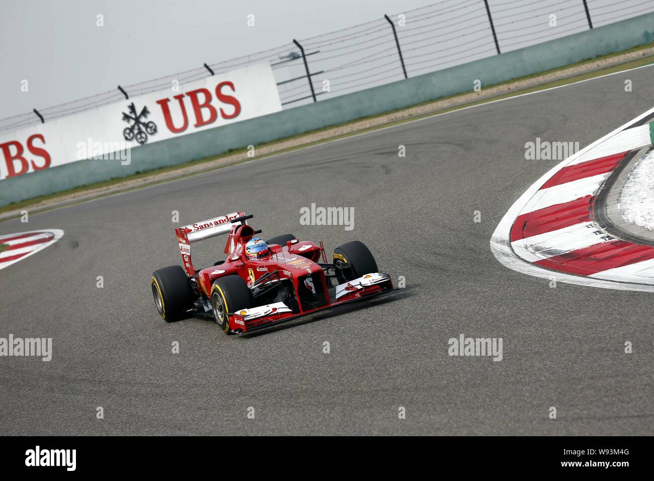 Spanish F1 driver Fernando Alonso of Ferrari competes during the ...