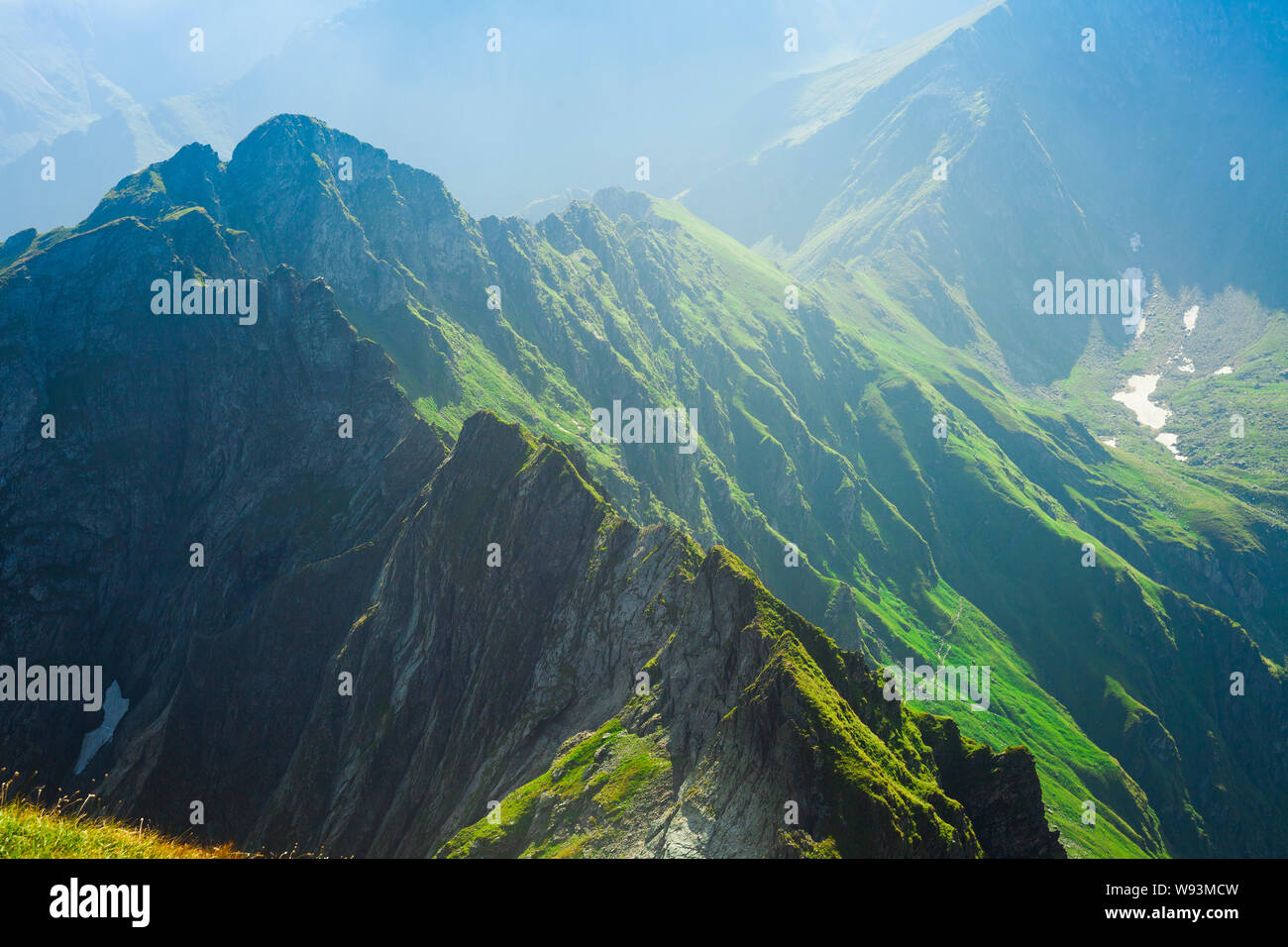 Fagaras mountain crest the highest mountains in Romania Stock Photo - Alamy