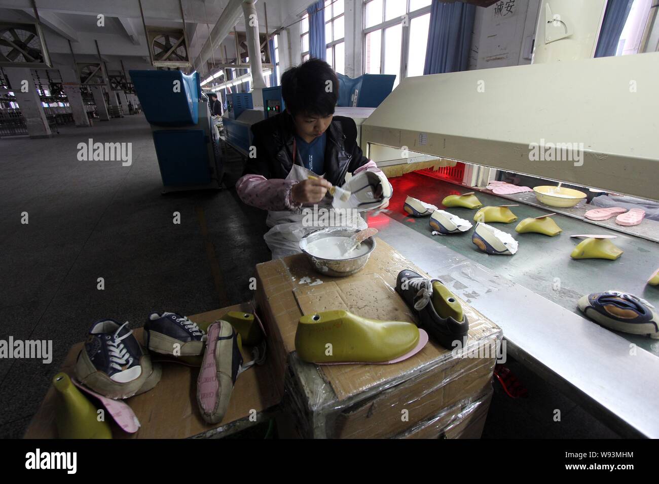 Sports shoe manufacturing plant hi-res stock photography and images - Alamy