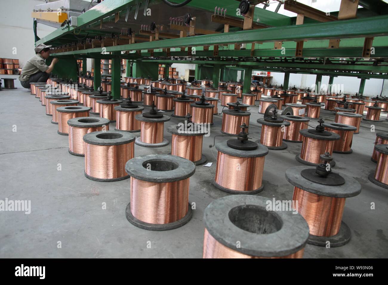 --FILE--Roles of copper cables are seen in the manufacturing hall of ...