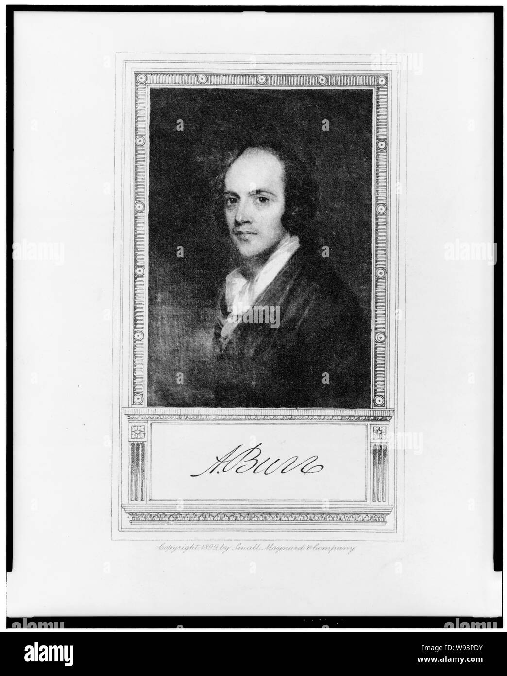 Aaron Burr, head-and-shoulders portrait, facing left Stock Photo - Alamy