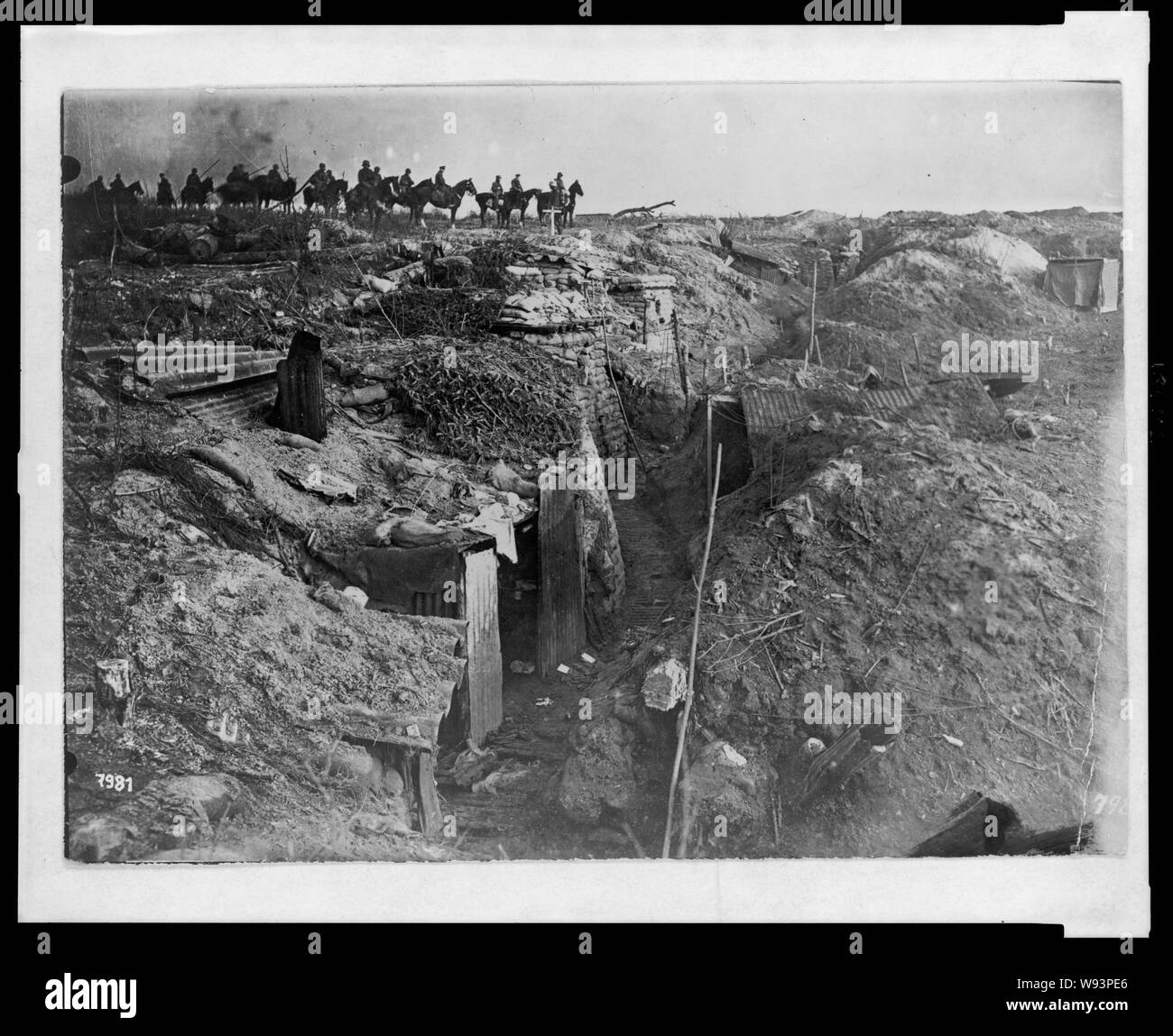 Abandoned British trench which was captured by the Germans in ...