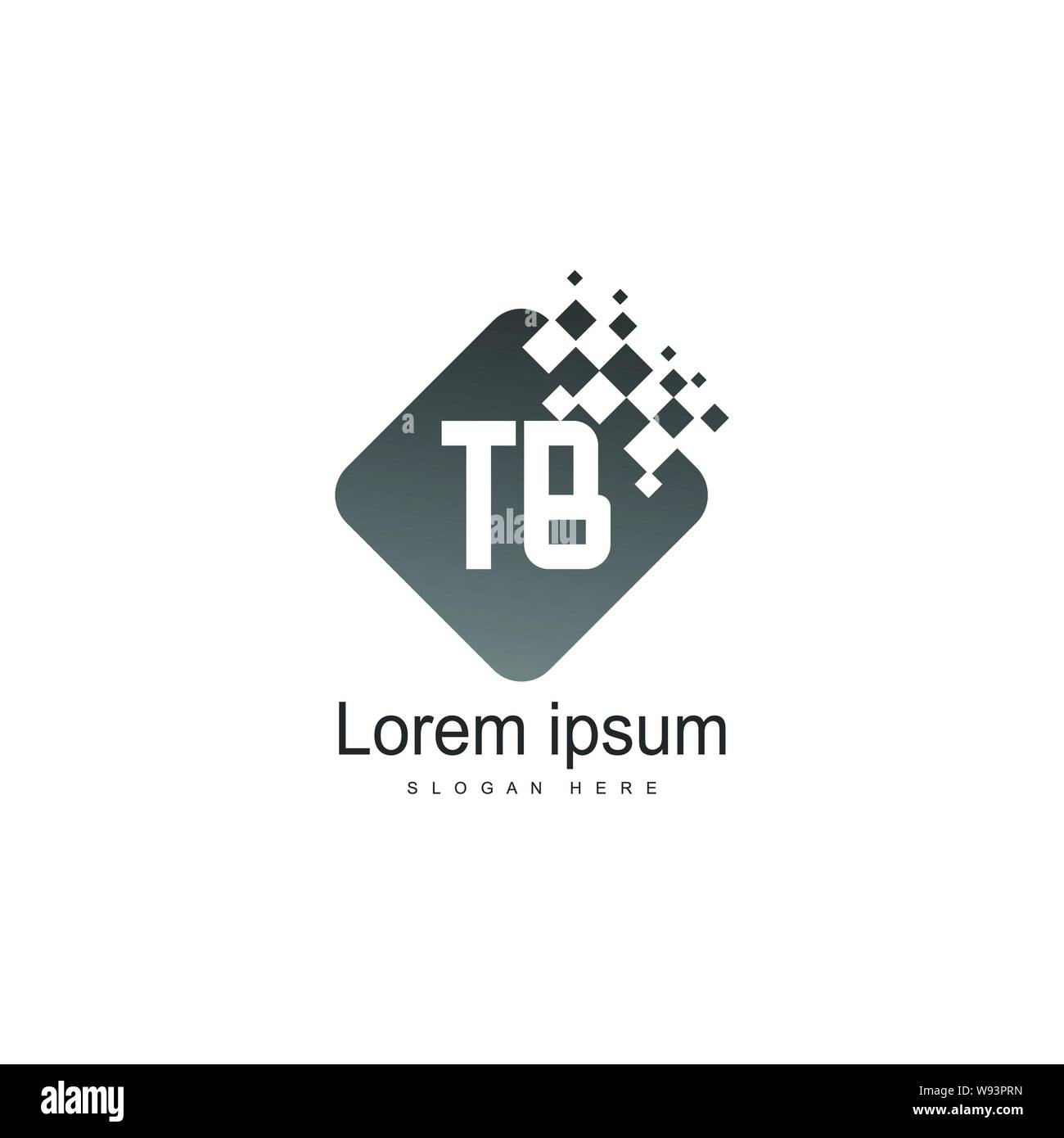 Initial TB logo template with modern frame. Minimalist TB letter logo ...