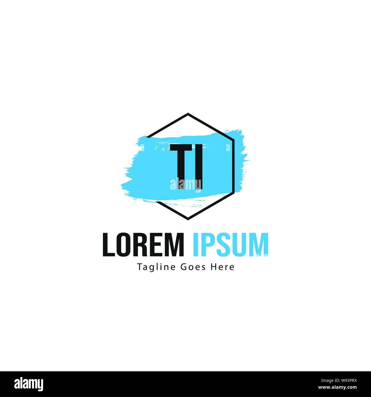 Initial TI logo template with modern frame. Minimalist TI letter logo vector illustration design ...