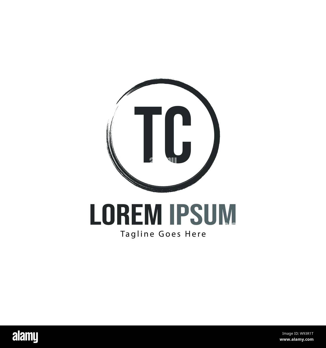 Initial TC logo template with modern frame. Minimalist TC letter logo ...