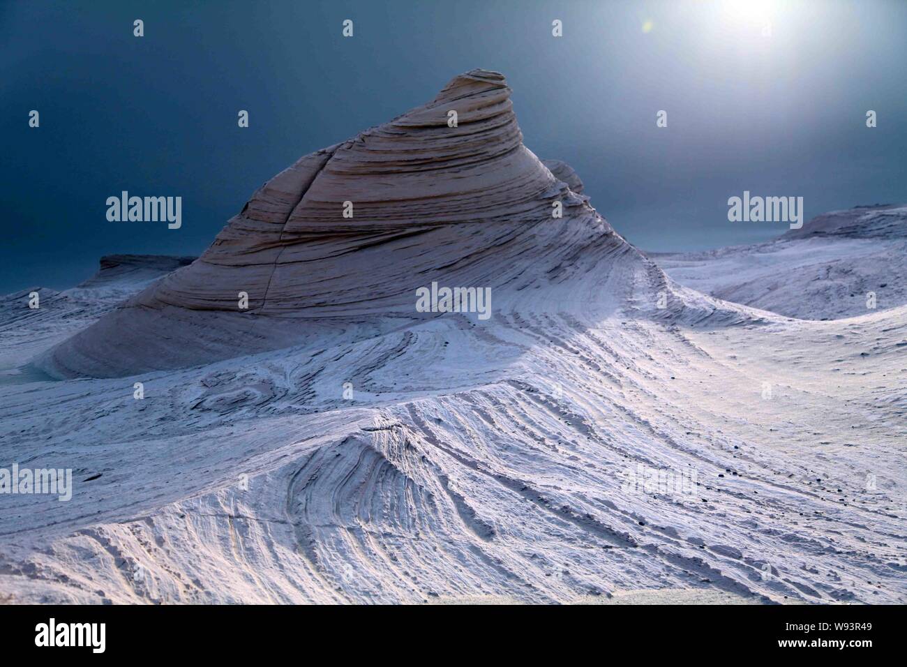 Landscape of Kumtag Desert, part of Taklamakan Desert, in Turpan ...