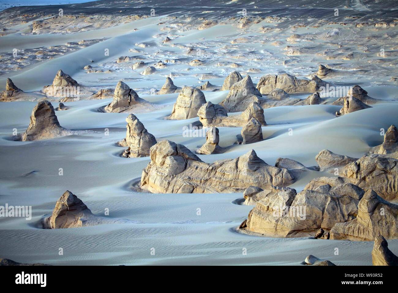 Landscape of Kumtag Desert, part of Taklamakan Desert, in Turpan ...