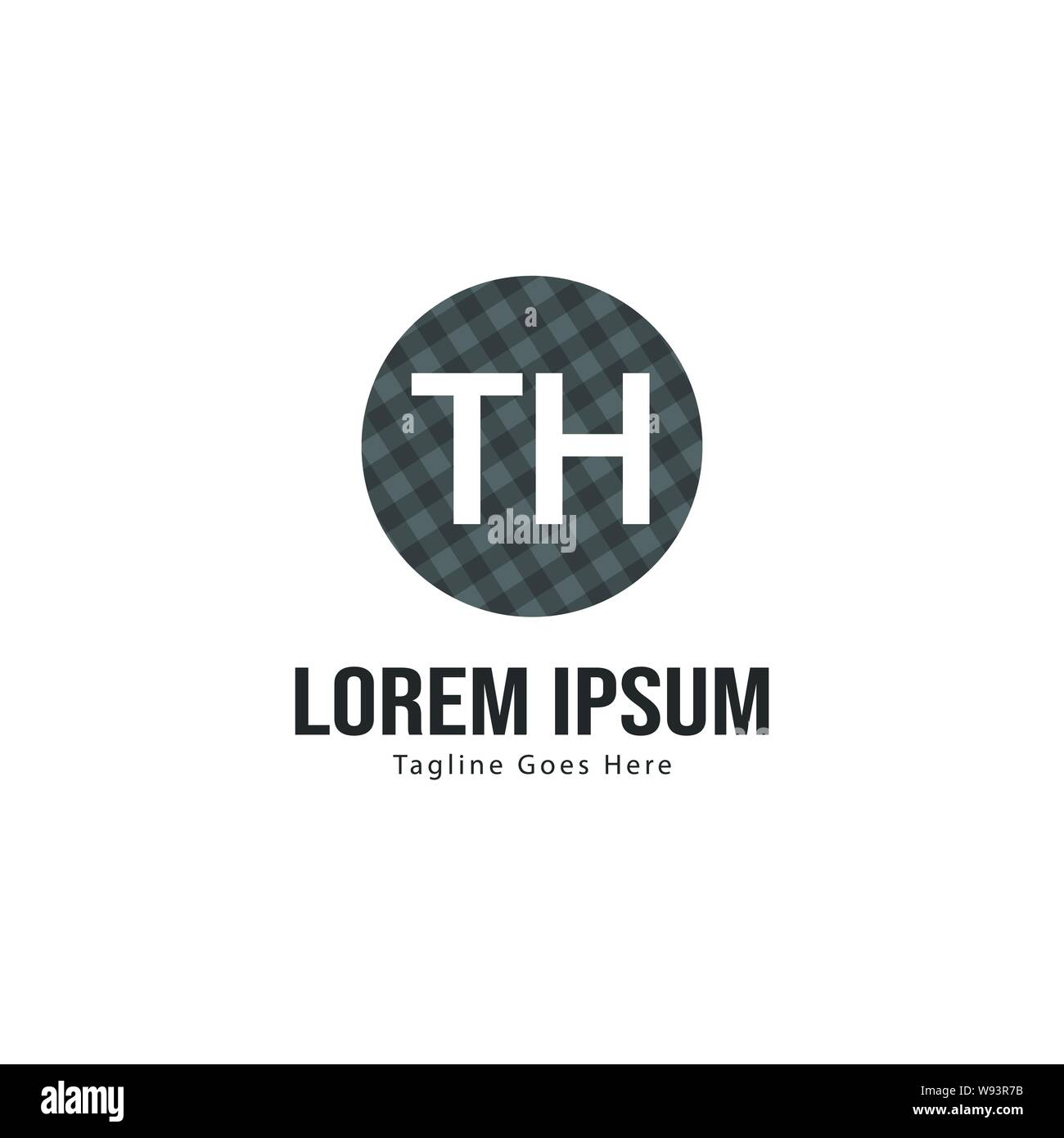 Initial TH logo template with modern frame. Minimalist TH letter logo ...