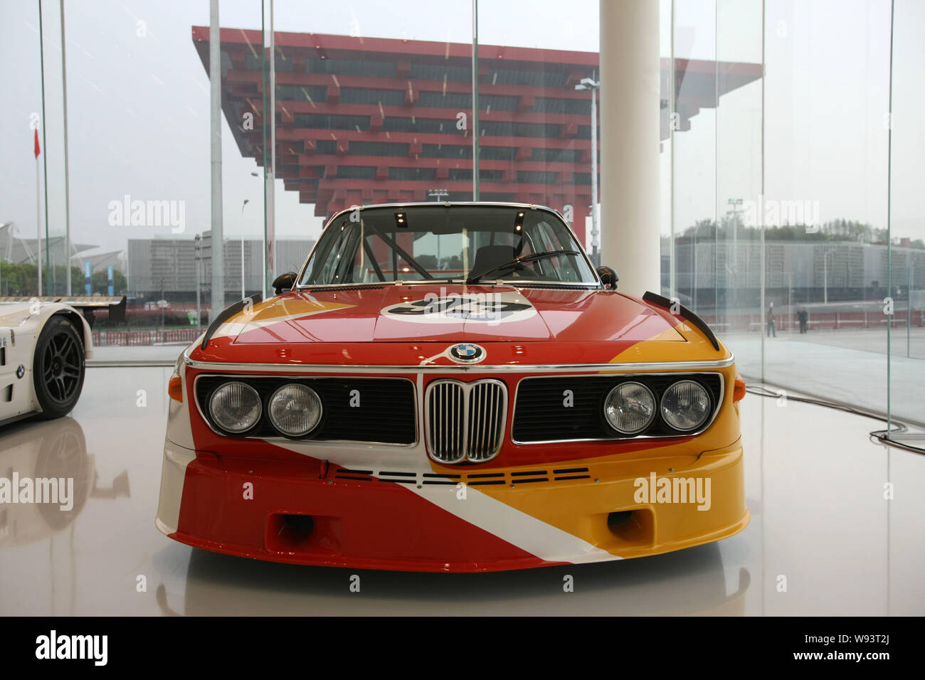 A BMW Art Car is displayed at the BMW Brand Experience Centre worldwide ...