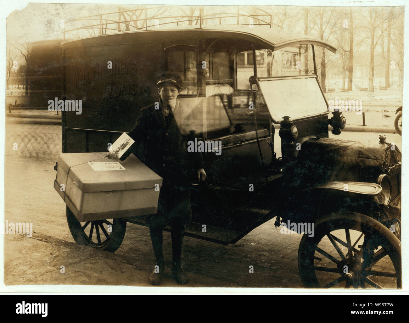Abe Singer, 14-year old helper at Wax Florists, 143 Tremont Street. He ...