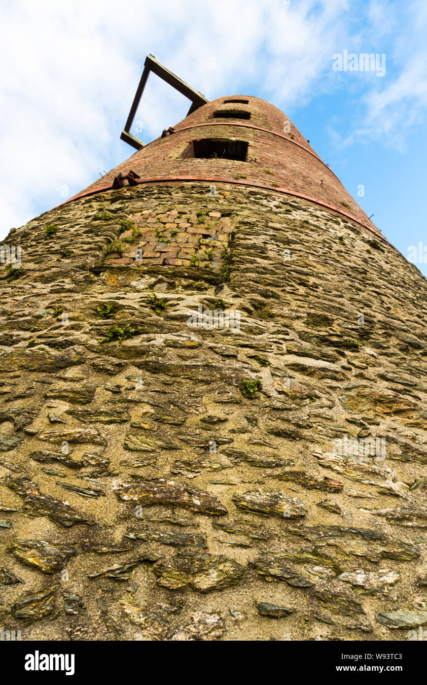 View from base of derelict windmill, portrait Stock Photo - Alamy