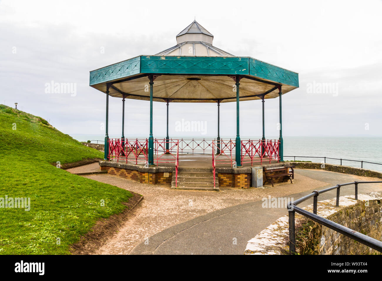 Old fashioned bandstand, sea behind it Stock Photo - Alamy