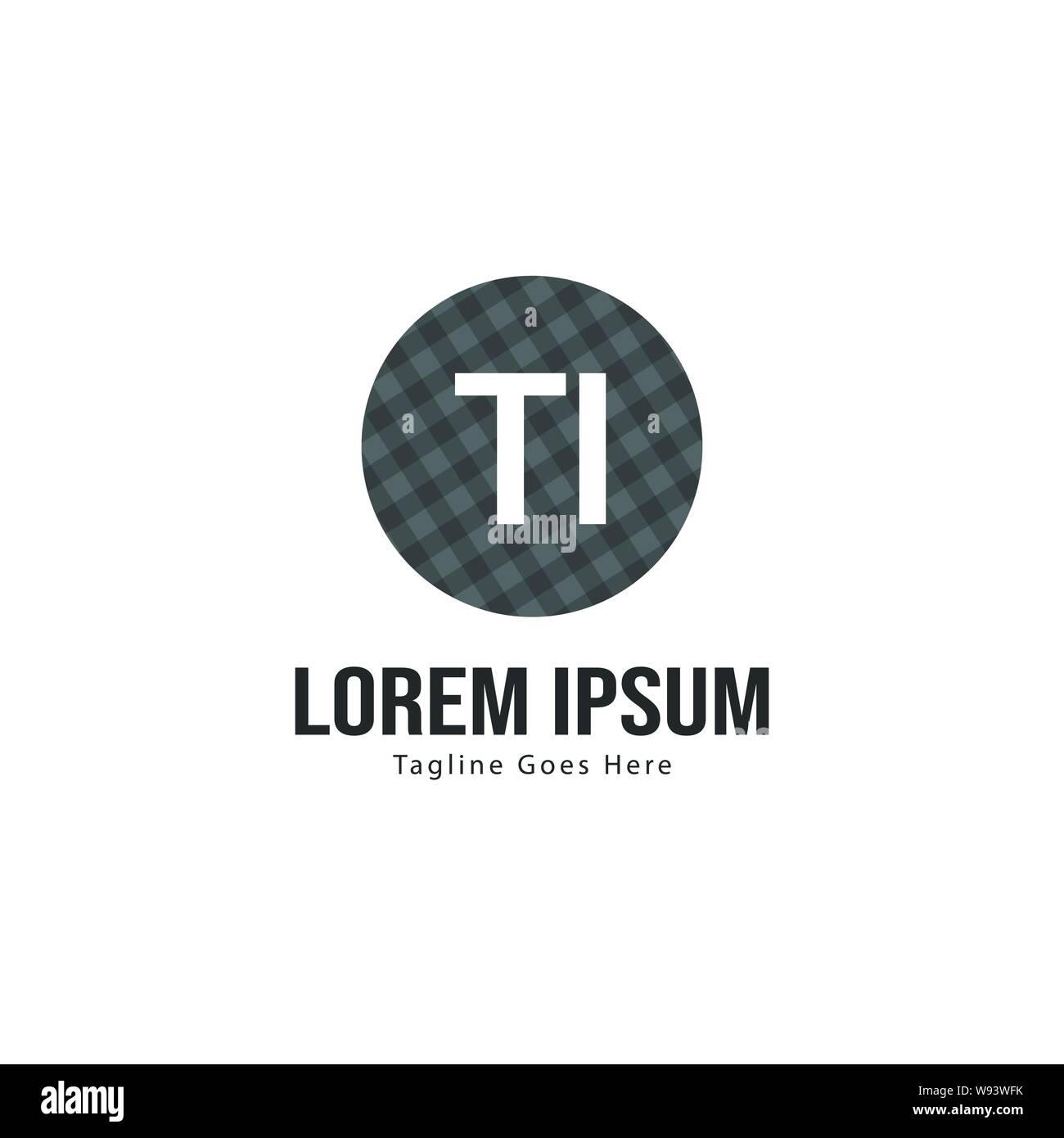 Initial TI logo template with modern frame. Minimalist TI letter logo ...