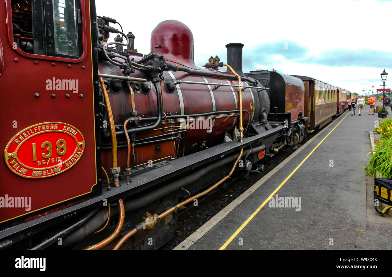 WHR. Welsh highland railway steam engine Stock Photo - Alamy