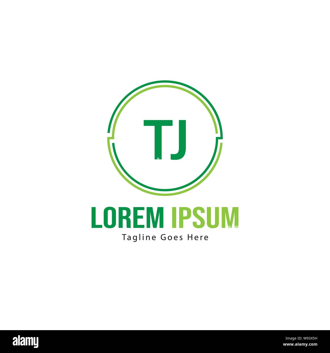 Initial TJ logo template with modern frame. Minimalist TJ letter logo ...