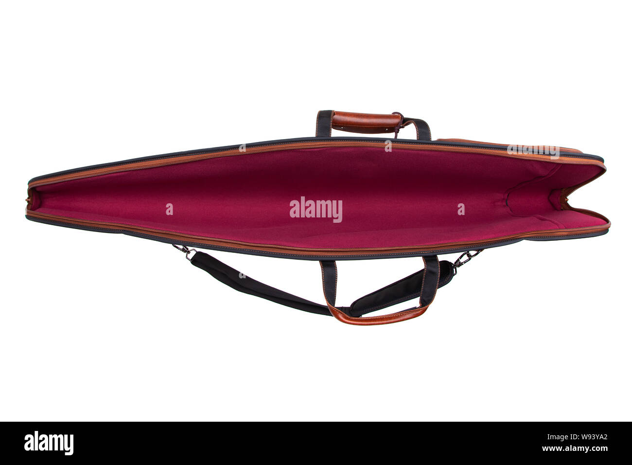 Luxury brown leather weapon case isolate on white background Stock ...