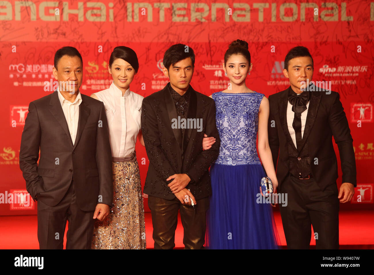 (From left) Chinese actor Wang Xueqi, actress Xu Fan, Taiwanese singer ...