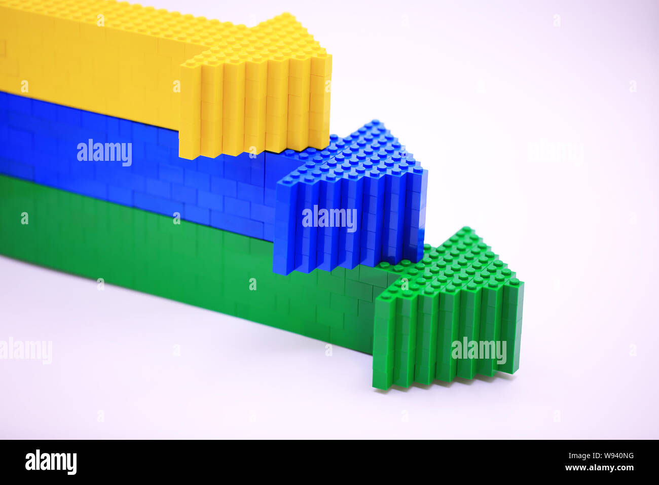 the indexing arrow chart with different color Stock Photo - Alamy