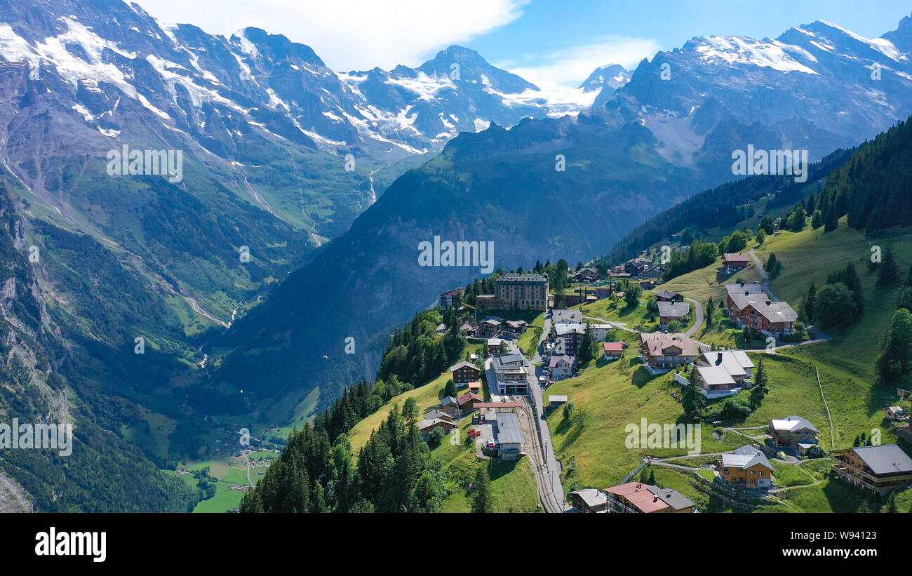 Swiss alps aerial view hi-res stock photography and images - Alamy