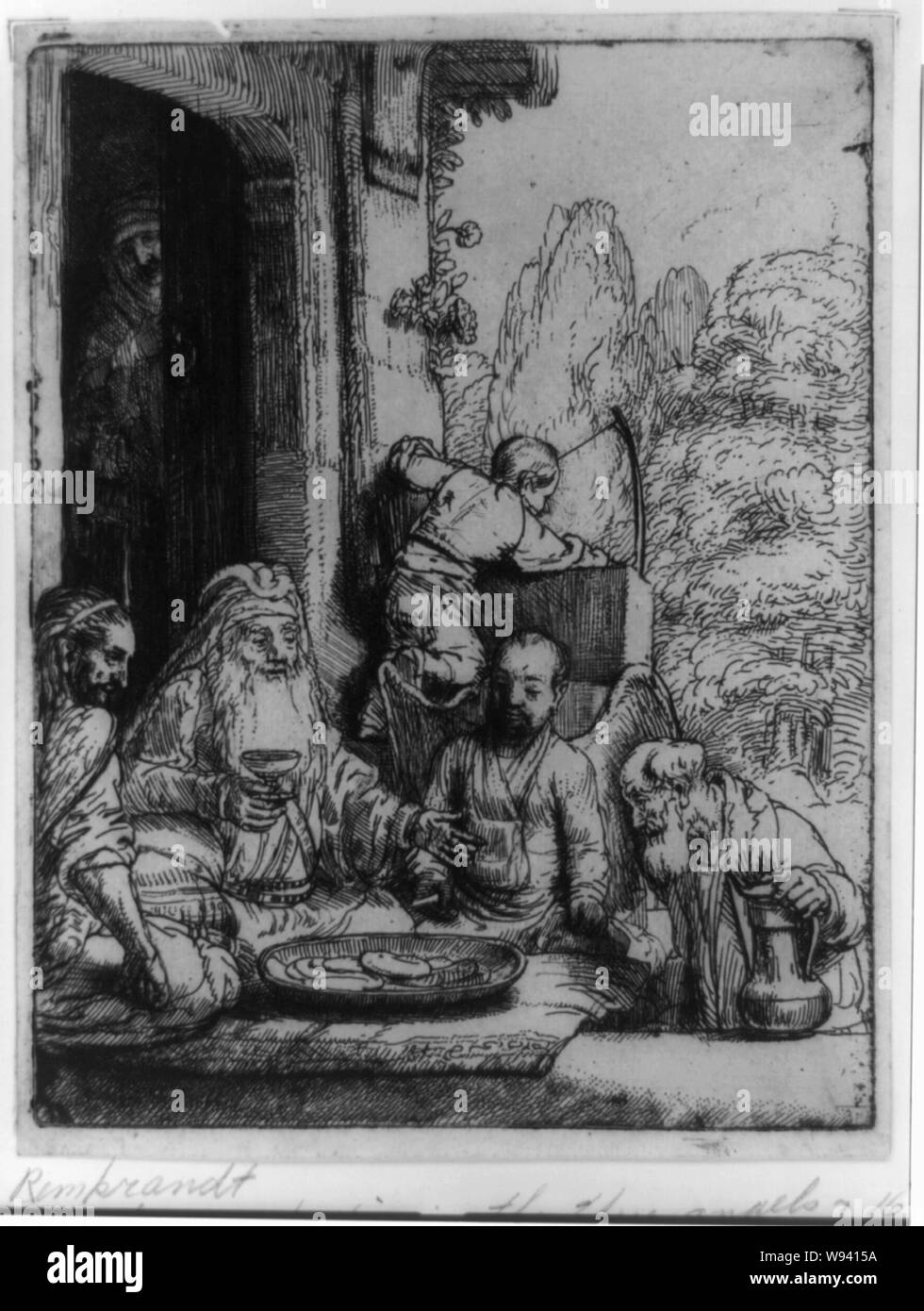 Abraham entertaining three angels hi-res stock photography and images ...