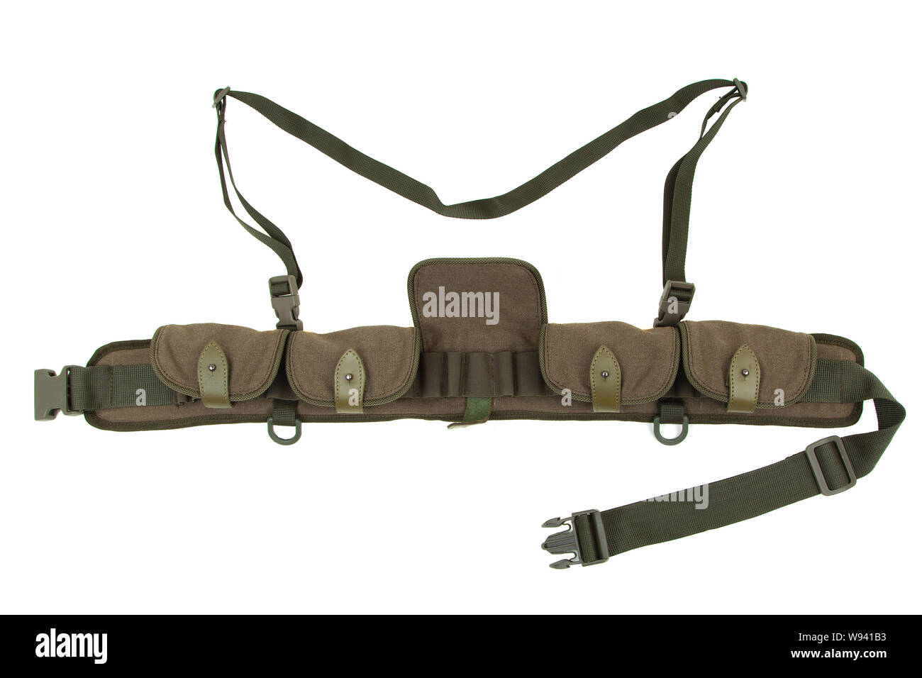 Modern green bandolier isolated on a white background. Accessory for ...