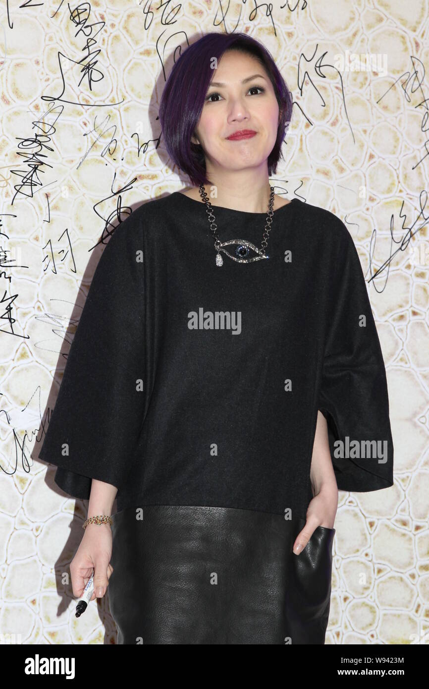 Hong Kong actress Miriam Yeung, poses as she arrives for the Federation ...