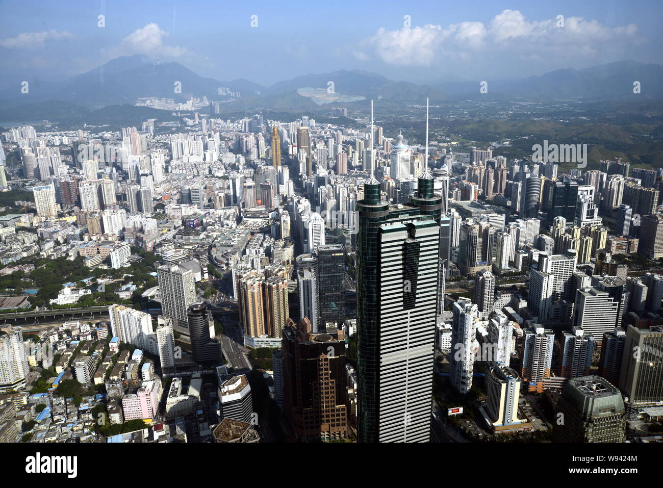 --FILE--Skyline of downtown areas with the Meridian View Centre, front ...