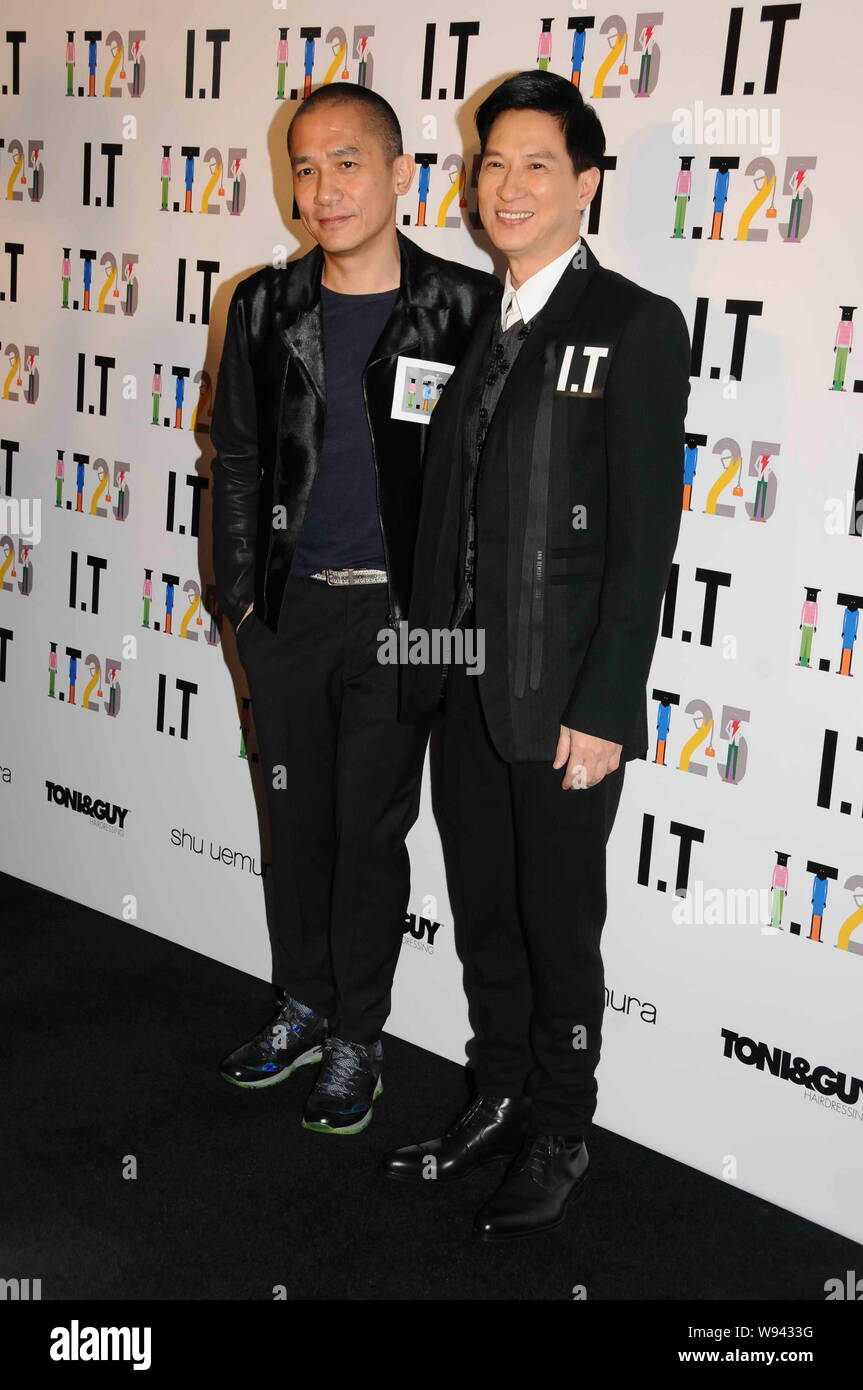 Hong Kong actors Nick Cheung Ka Fai, right, and Tony Leung Chiu Wai ...