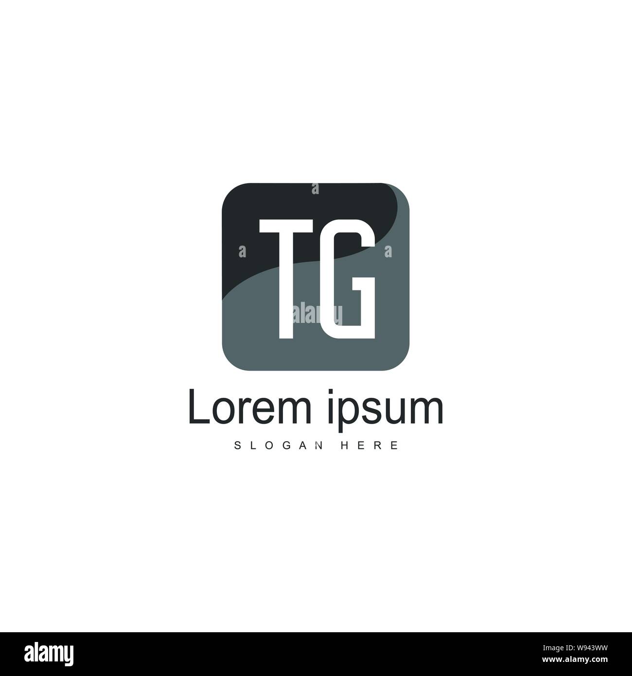 Initial TG logo template with modern frame. Minimalist TG letter logo ...