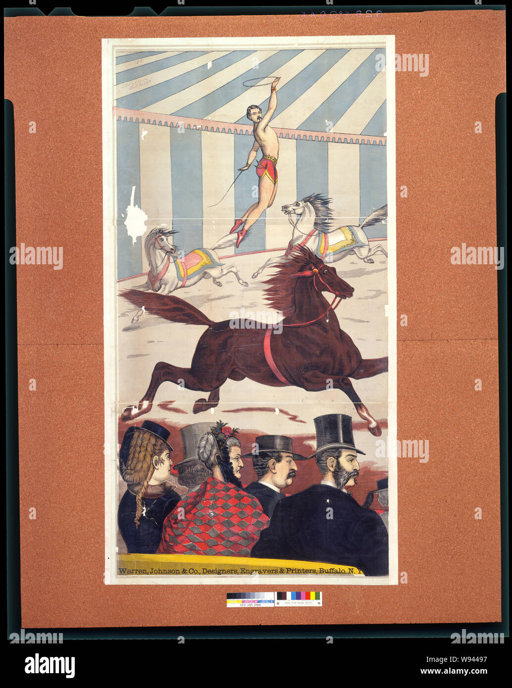 Acrobats on horseback Stock Photo - Alamy
