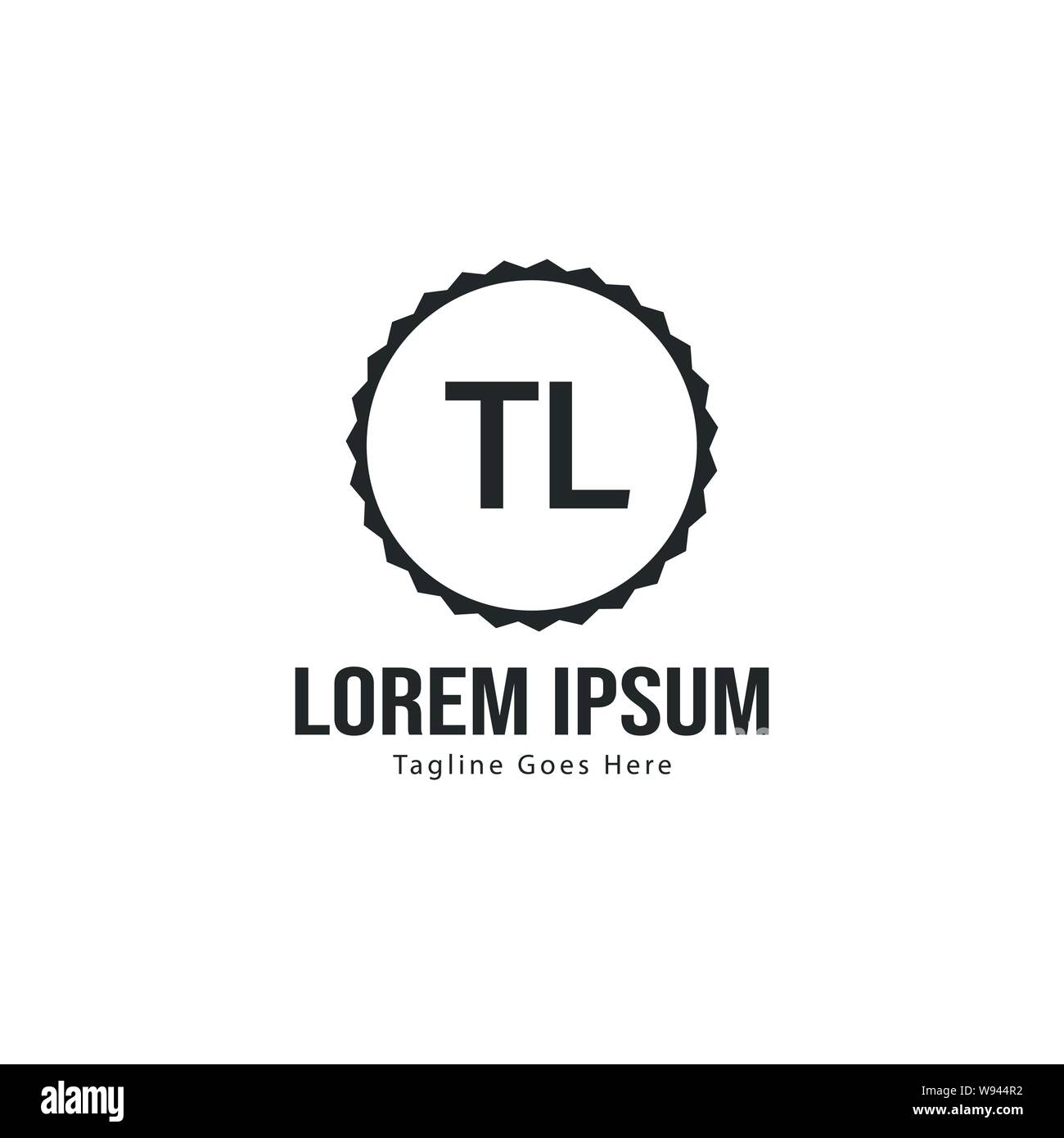 Initial TL logo template with modern frame. Minimalist TL letter logo ...