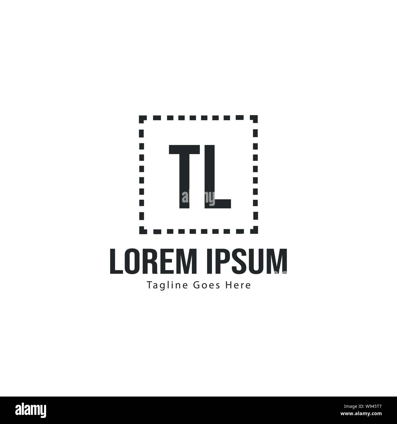 Initial TL logo template with modern frame. Minimalist TL letter logo ...