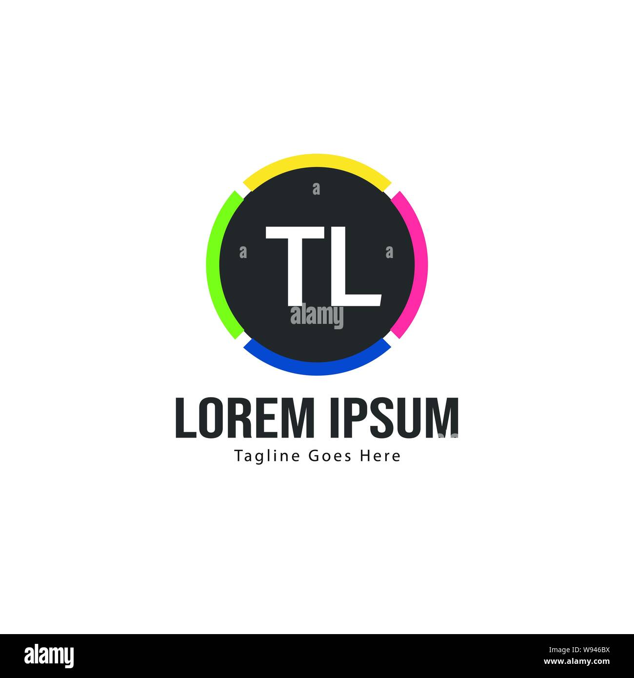Initial TL logo template with modern frame. Minimalist TL letter logo ...